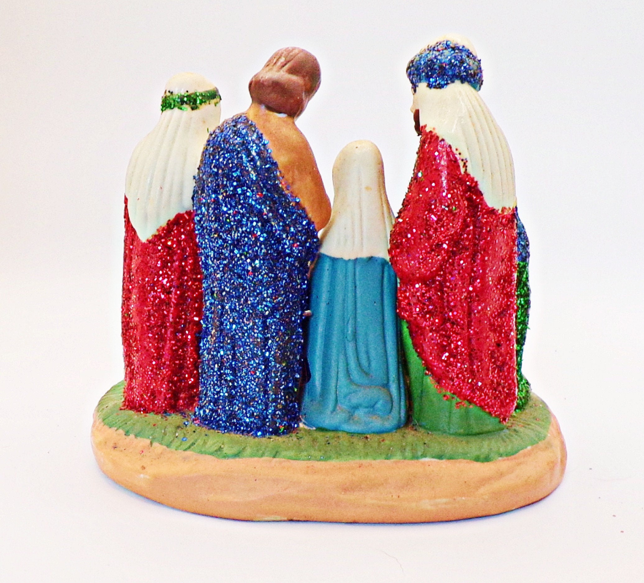 One Piece Nativity Holy Family and Wisemen Hand Painted 1960s - Etsy