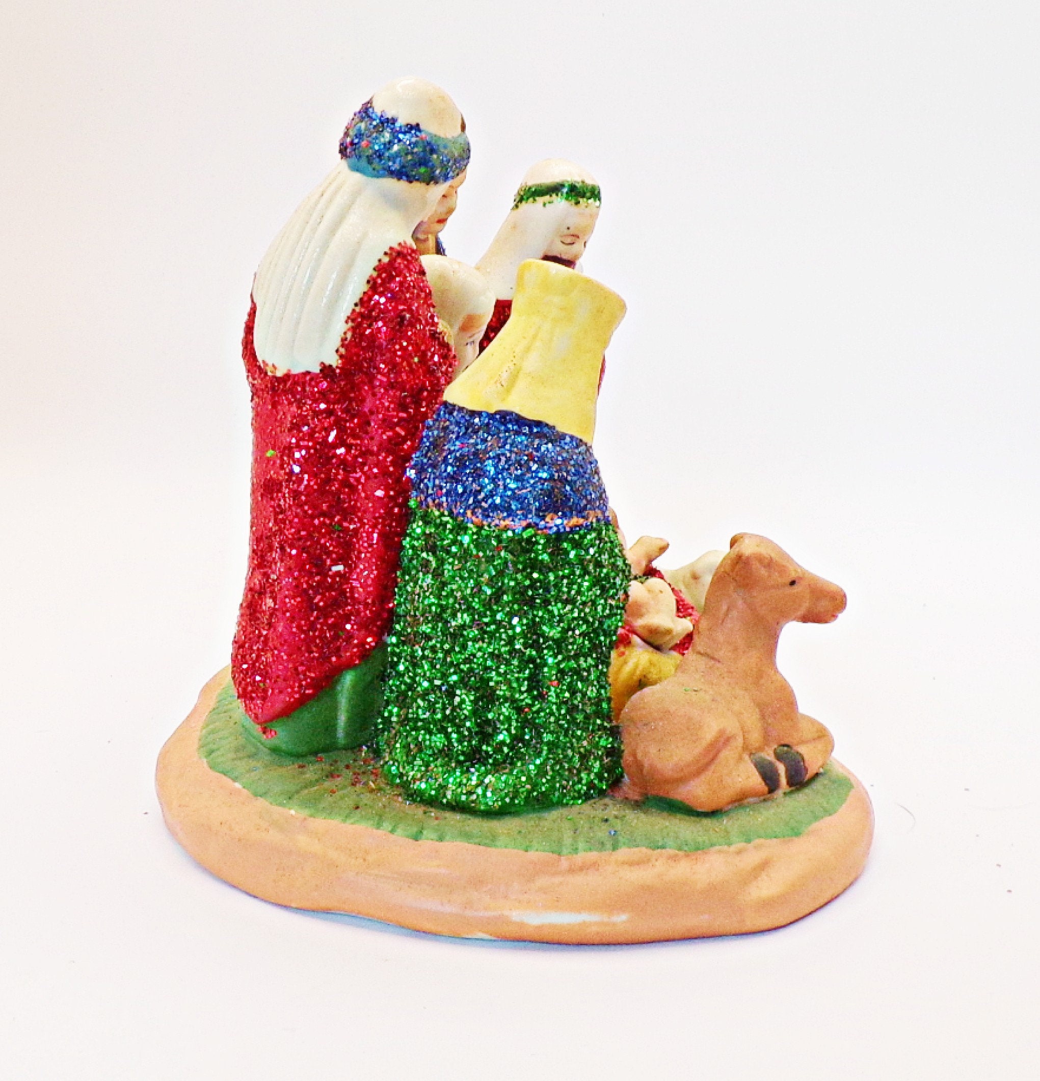 One Piece Nativity Holy Family and Wisemen Hand Painted 1960s - Etsy