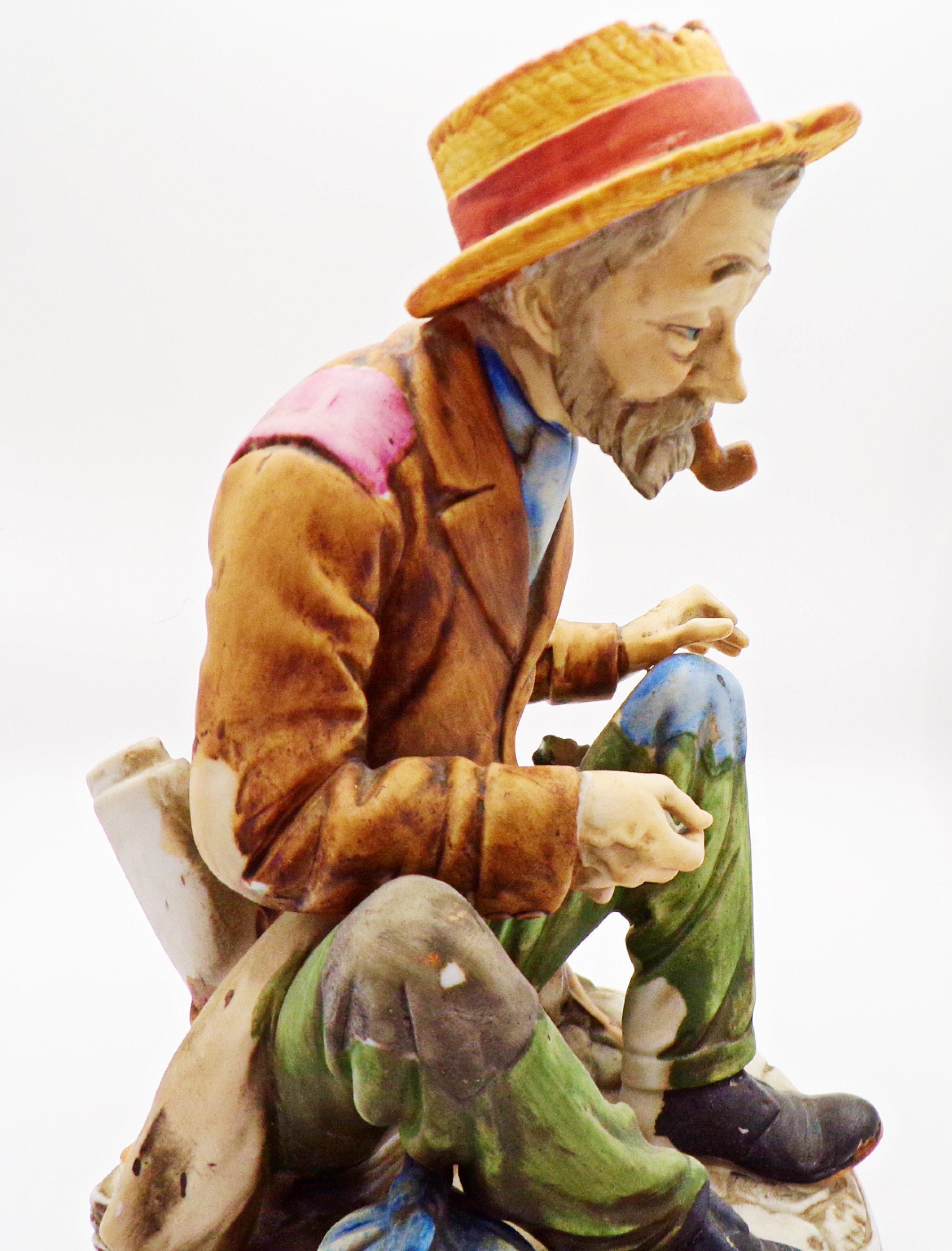 Vintage European China Old Hobo Man Figurine, Porcellan D'arte ...
