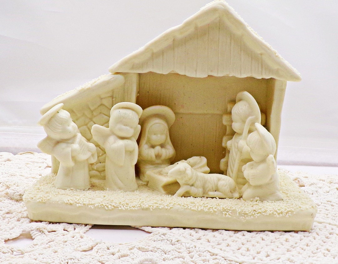 One Piece Child's Nativity Set by Holly Babes Ivory Bisque Porcelain ...