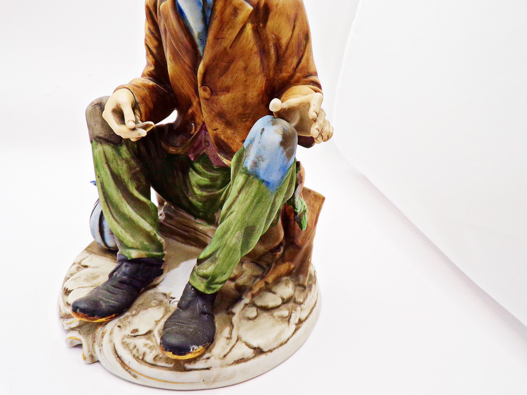 Vintage European China Old Hobo Man Figurine, Porcellan D'arte ...