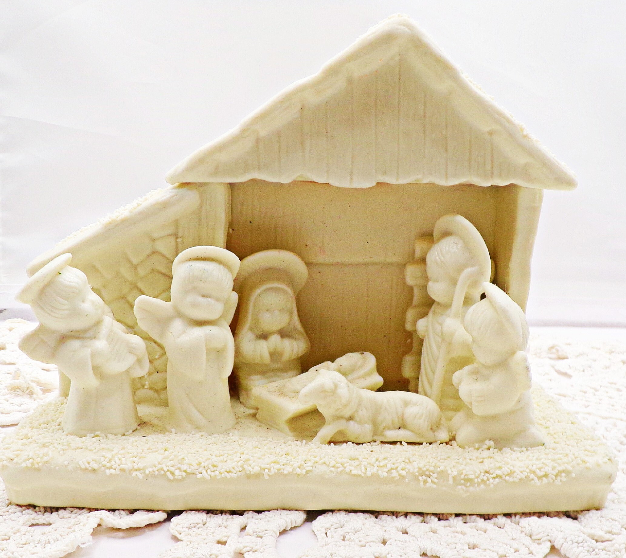 One Piece Child's Nativity Set by Holly Babes Ivory Bisque Porcelain ...