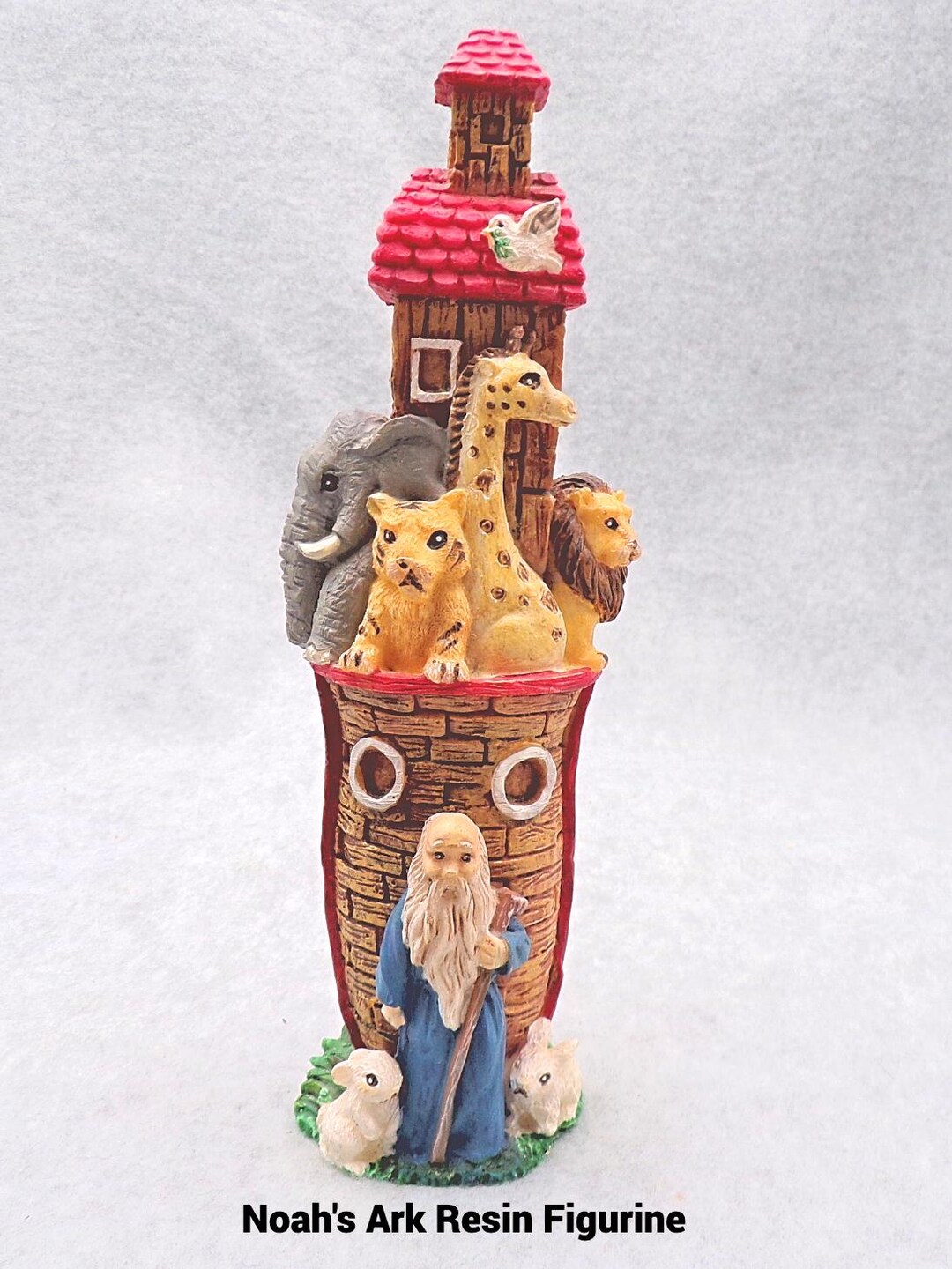 Noah's Ark Figurine | Vintage Resin Ark | Collectible Religious Decor ...
