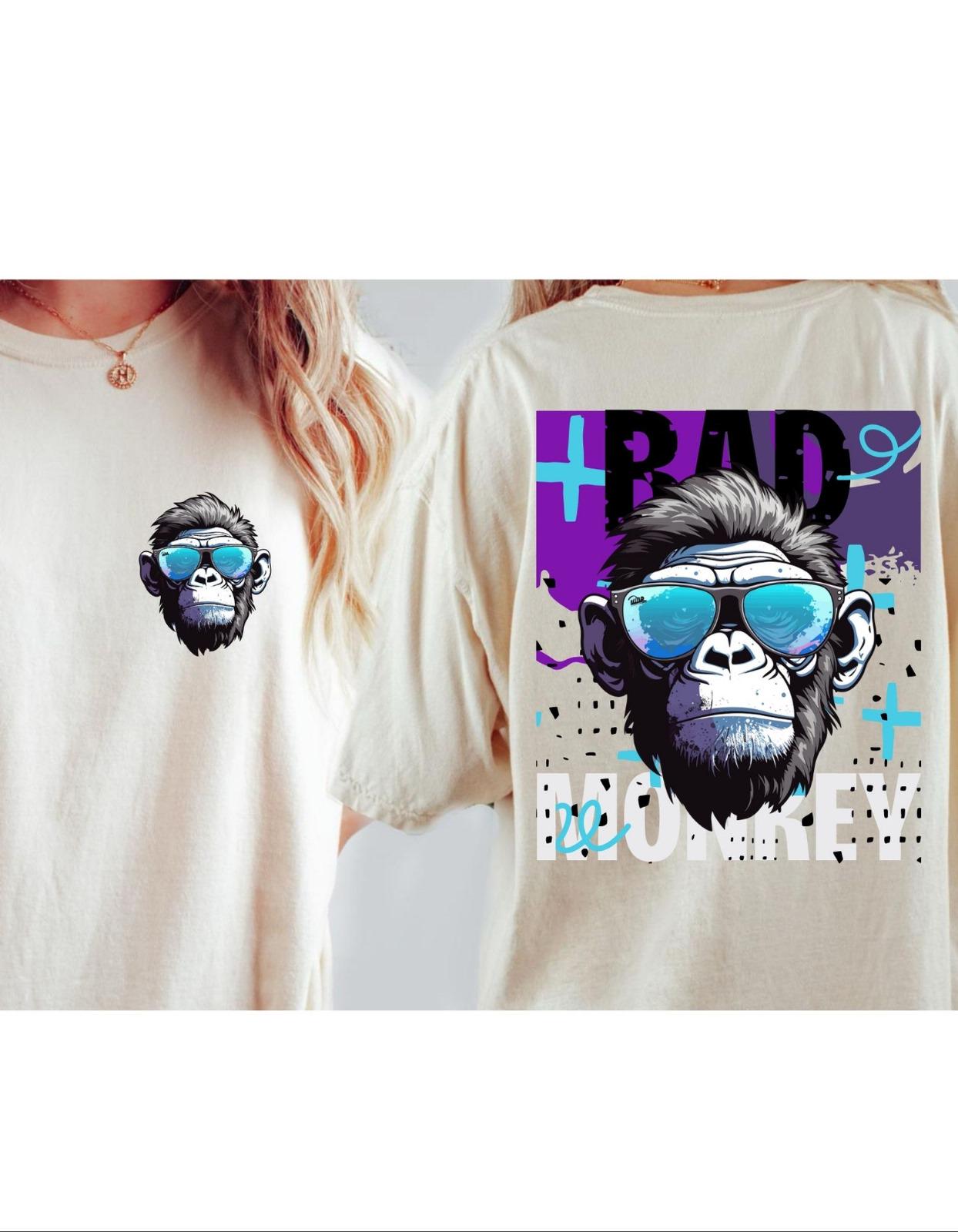 Cool Monkey Png for Sublimation Printing. Monkey T-shirt Design Clipart ...