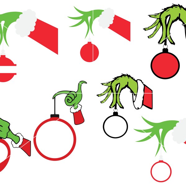 Grinch Hand Svg - Etsy