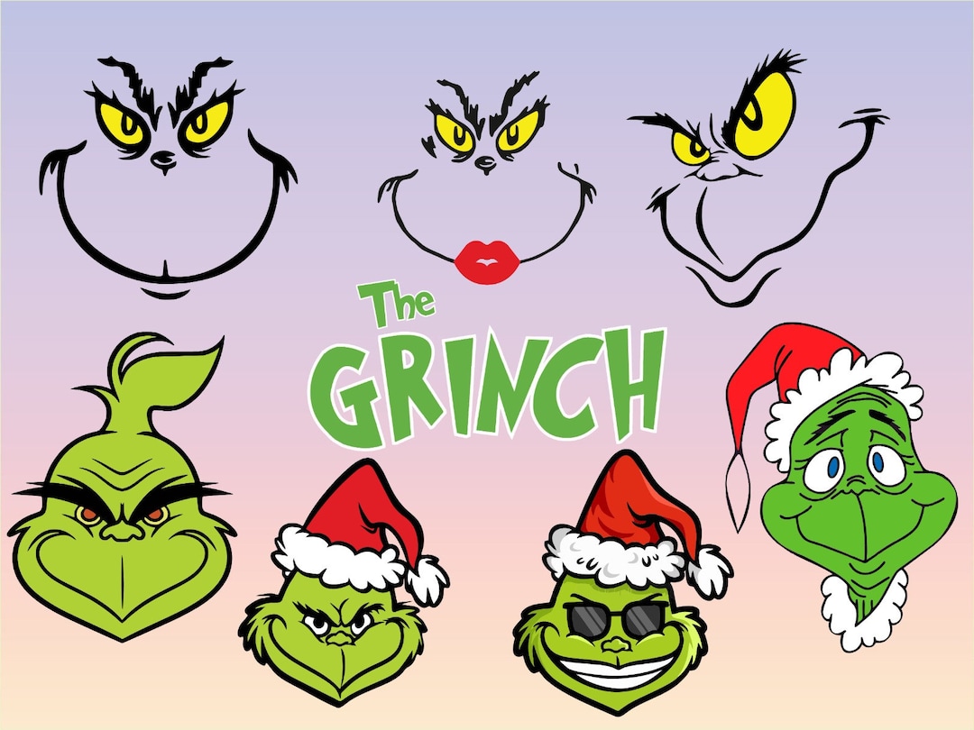 Grinch Face SVG, Grinch, Grinch Ornament, Grinch Smile, Christmas SVG ...