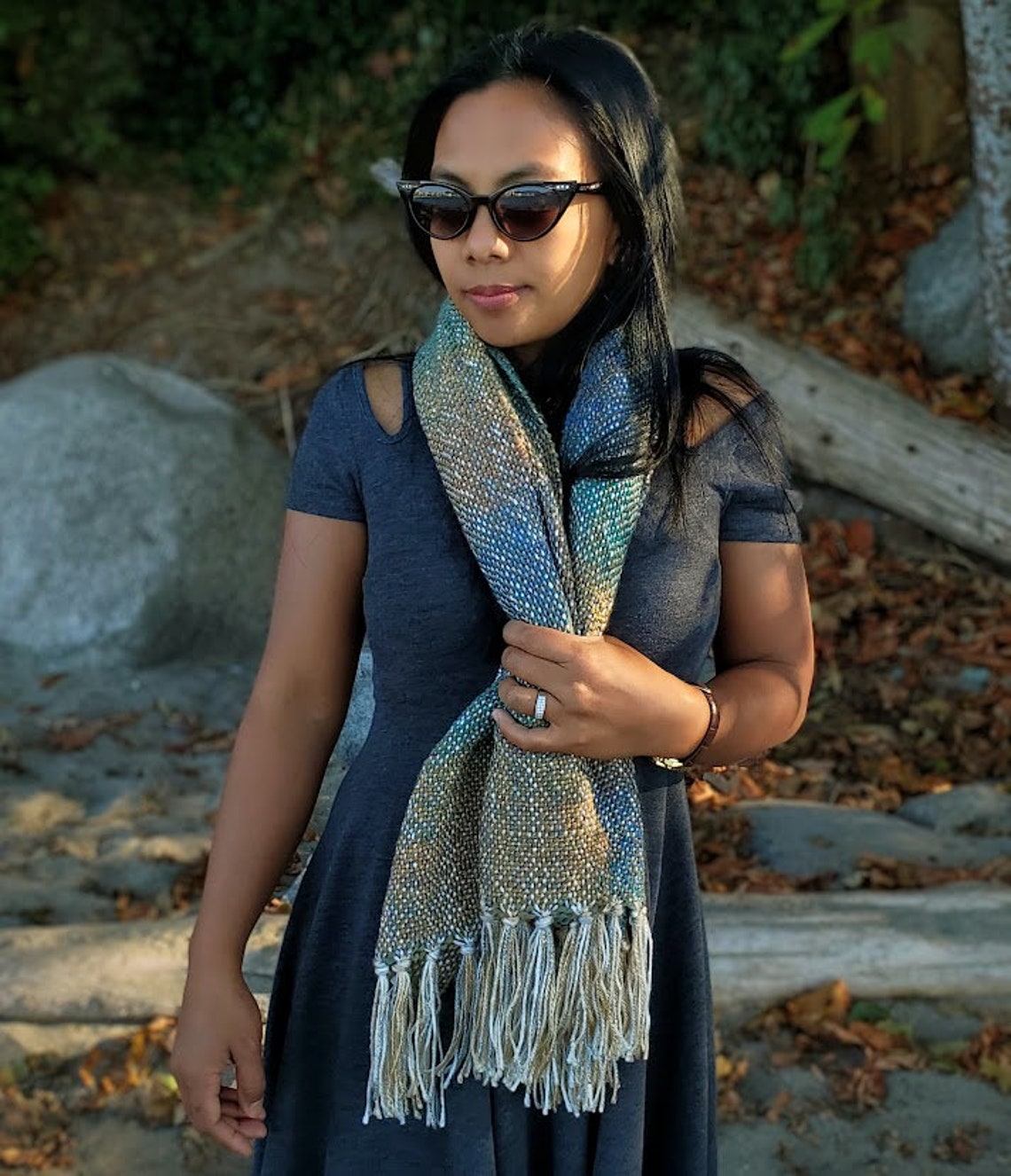 Fine Artisan Ifugao Handwoven Scarf sunset Sage - Etsy