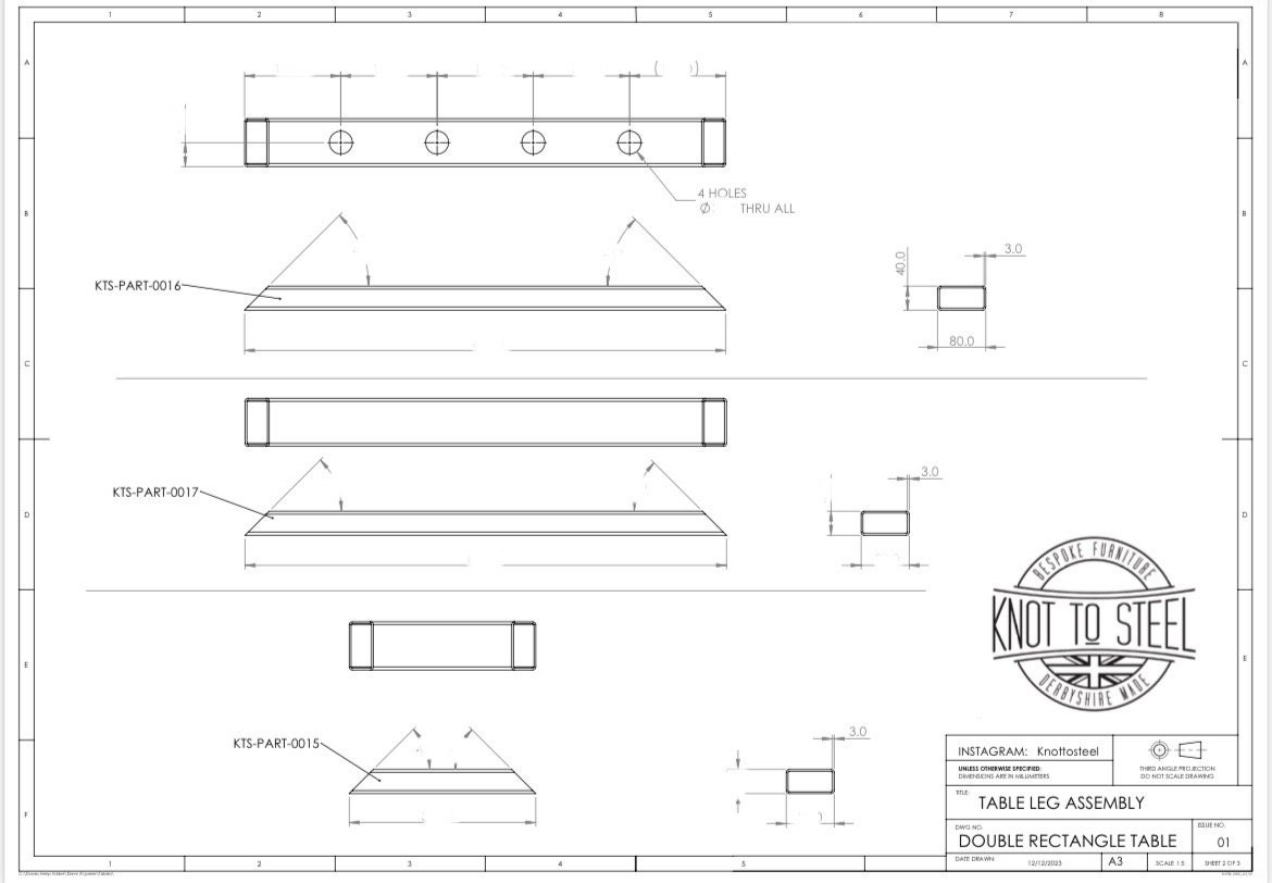 PDF Table Design Drawings - Etsy
