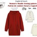 Women's Long Hoodie Digital Sewing Pattern - Sweatshirt Sewing Pattern ...