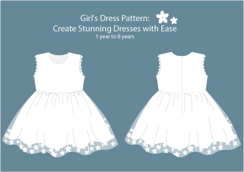 Charming Little Girls' Digital Dress Pattern A4 US - Etsy UK