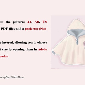 Hooded Poncho Pattern for 1-12 Years - English & French - Etsy