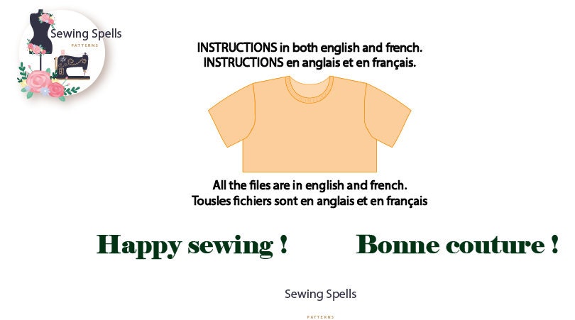 Cropped Oversized T-shirt Top Sewing Pattern - Projector File ...