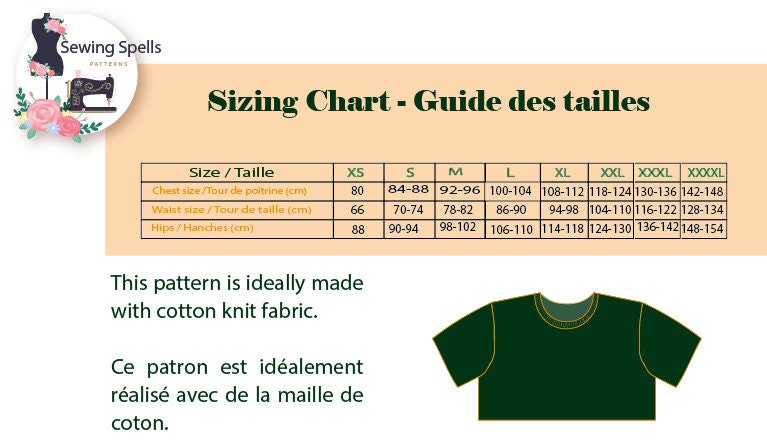 Cropped Oversized T-shirt Top Sewing Pattern - Projector File ...