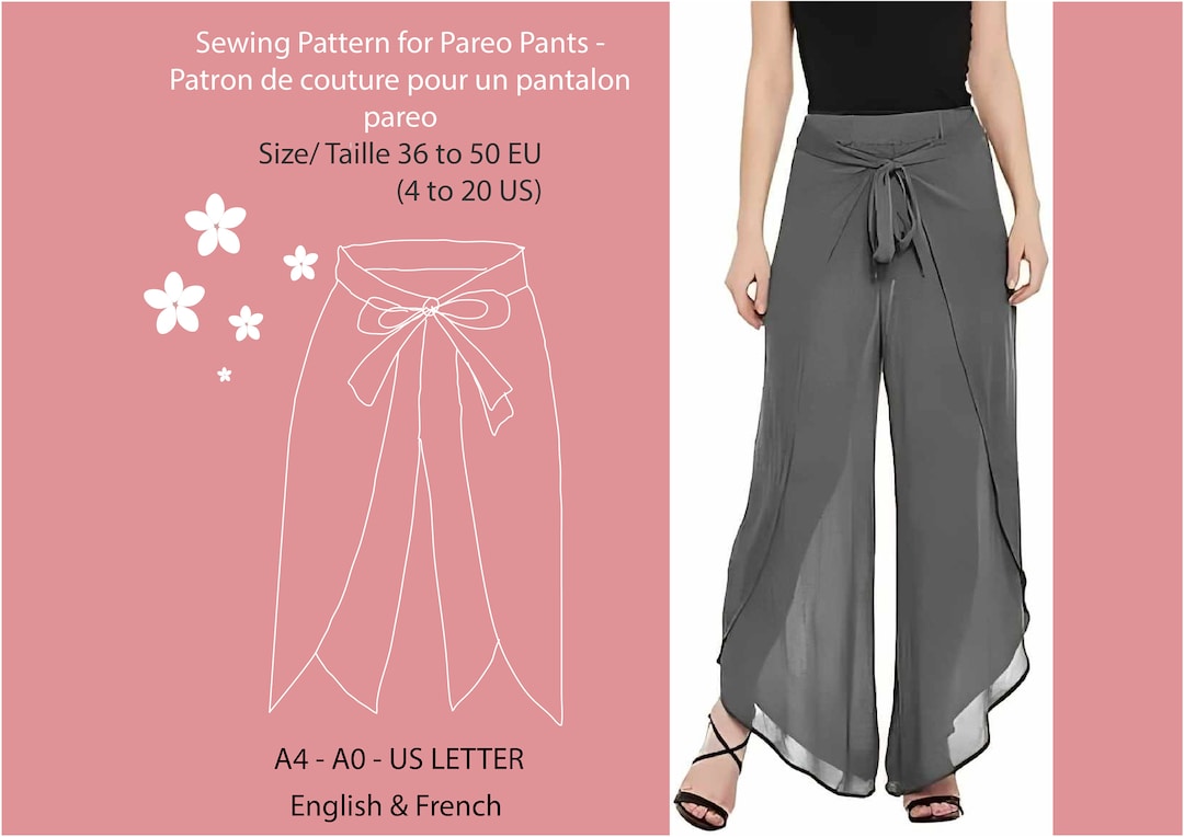 Create Your Style: Easy Pareo Pants Sewing Pattern - Etsy