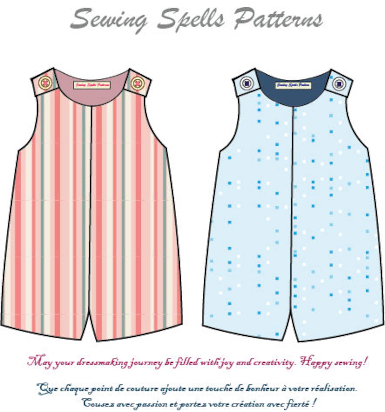 Baby Romper Jumpsuit PDF Sewing Pattern / Baby Romper Sewing Pattern ...