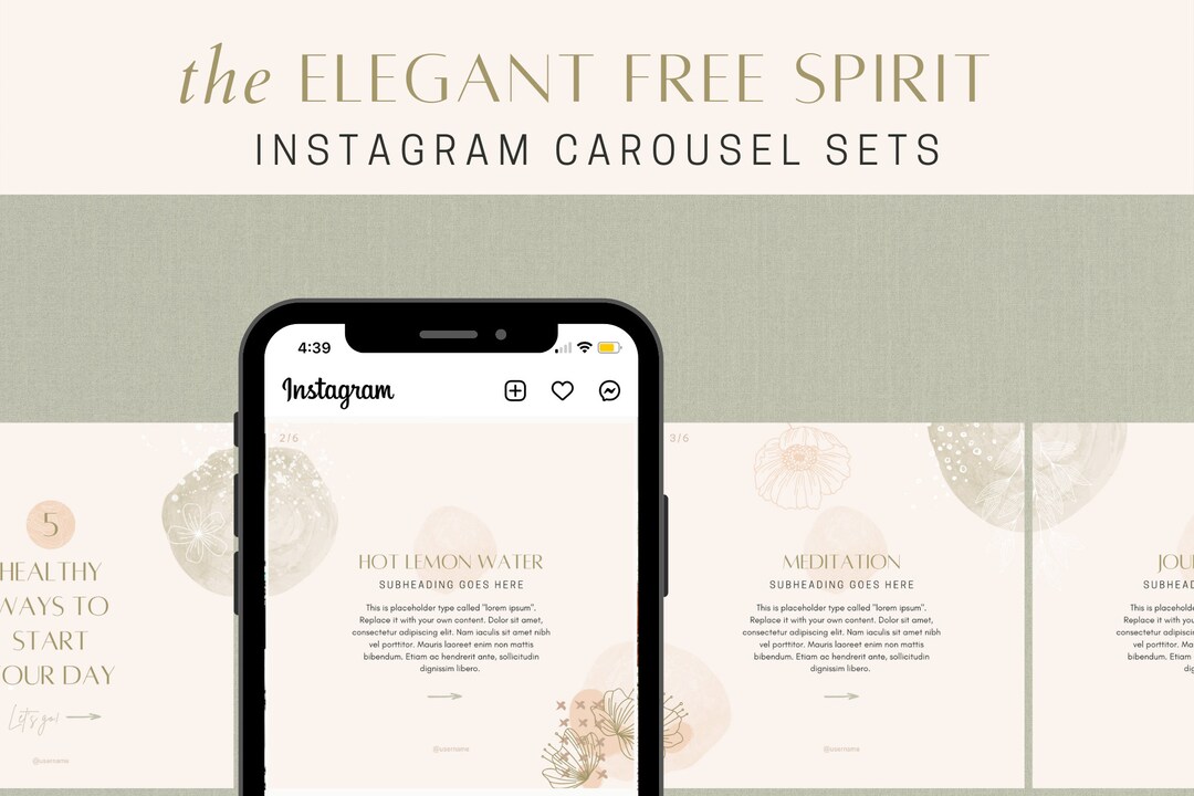 IG Carousel Template for Coaches Health and Wellness - Etsy