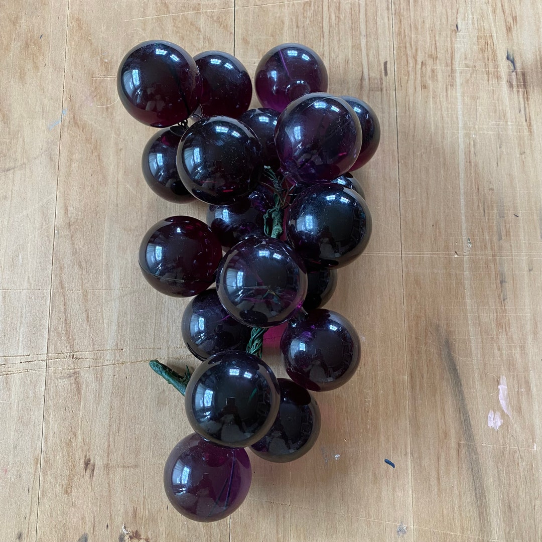 Large Lucite Purple Grapes Mid Century Grape Cluster - Etsy