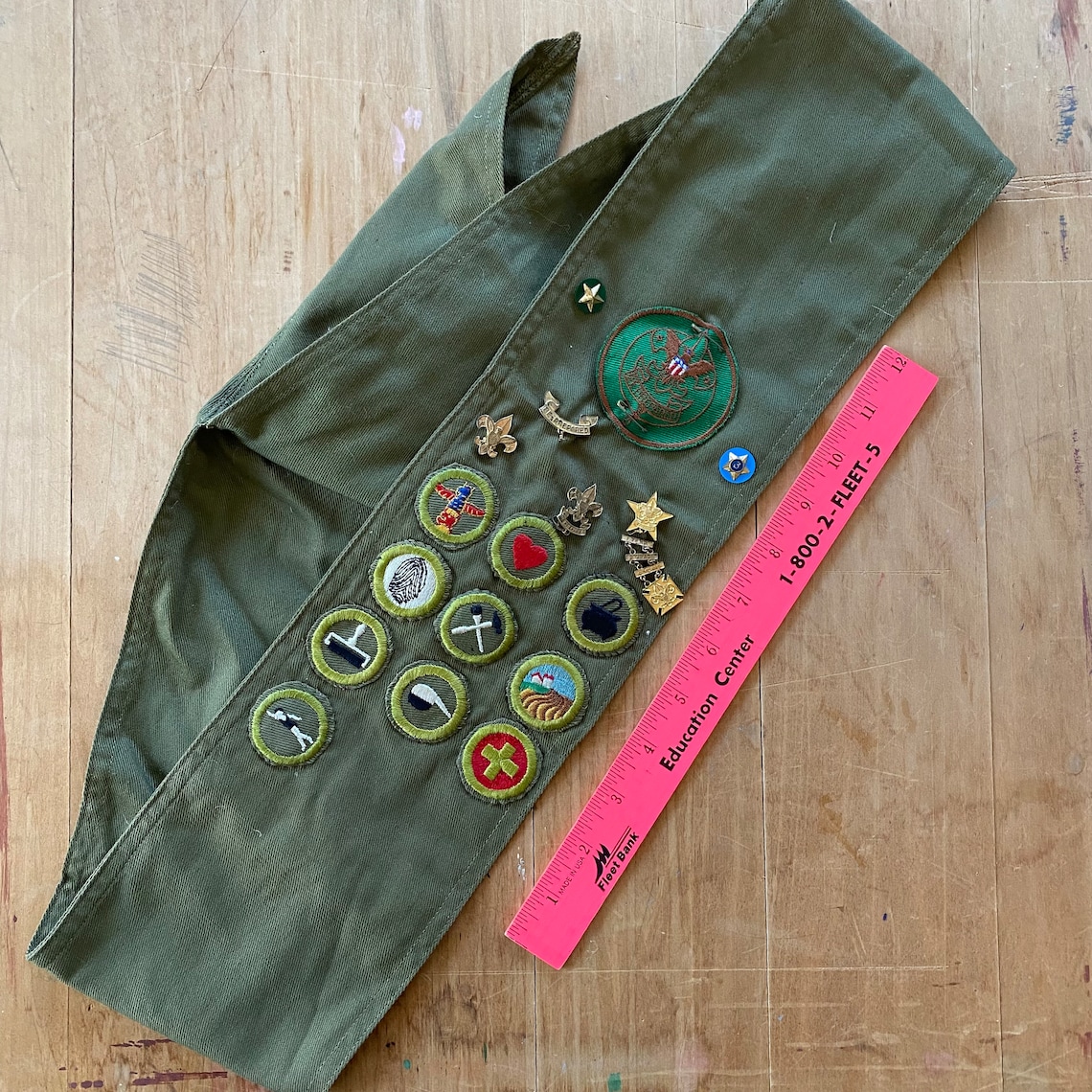 1940s Boy Scouts Sash Patches Pins Merit Badges Vintage Boy Be Prepared ...