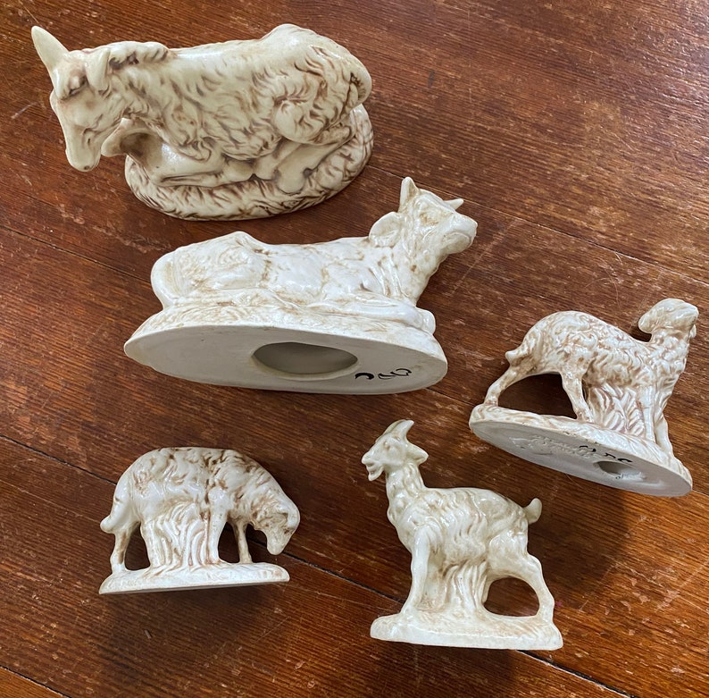 Vintage Nativity 15 Piece Ceramic Set Atlantic Mold 1960s Christmas ...