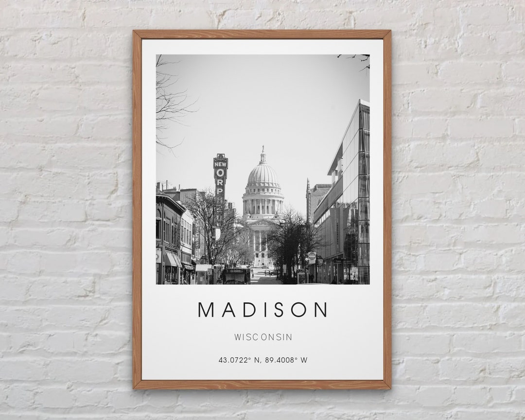 Madison, Wisconsin Poster Print, Digital Download, Wall Art, Madison ...