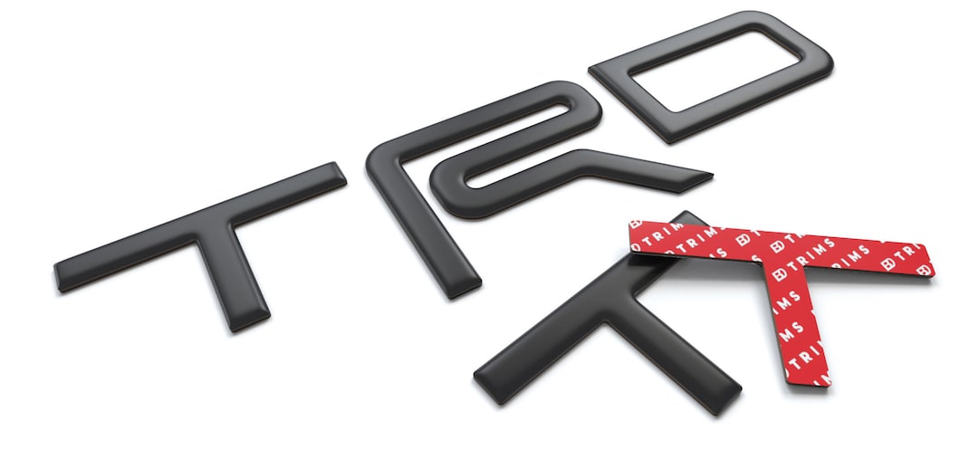 3D Domed TRD Skid Plate Letter Inserts Decals Compatible With Tacoma ...