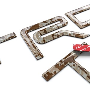 3D Domed TRD Skid Plate Letter Inserts Decals Compatible With Tacoma ...