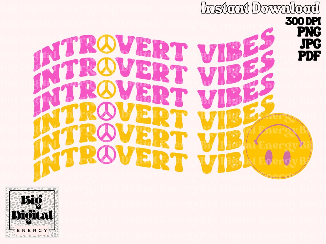 Introvert Vibes Digital Download - Etsy