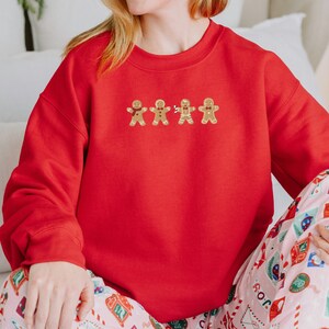 Embroidered Gingerbread Cookies Sweatshirt, Gingerbread Christmas ...
