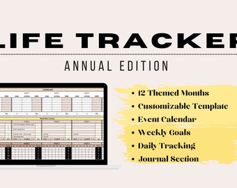Excel Life Dashboard - Etsy