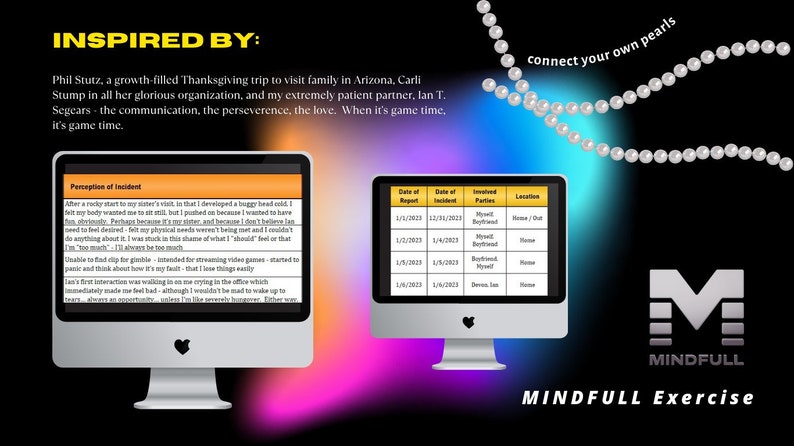 MINDFULL Exercise the Digital, Aesthetically Pleasing, Organized Tool to Sort Your Thoughts ...