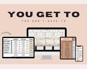 Excel Life Dashboard - Etsy