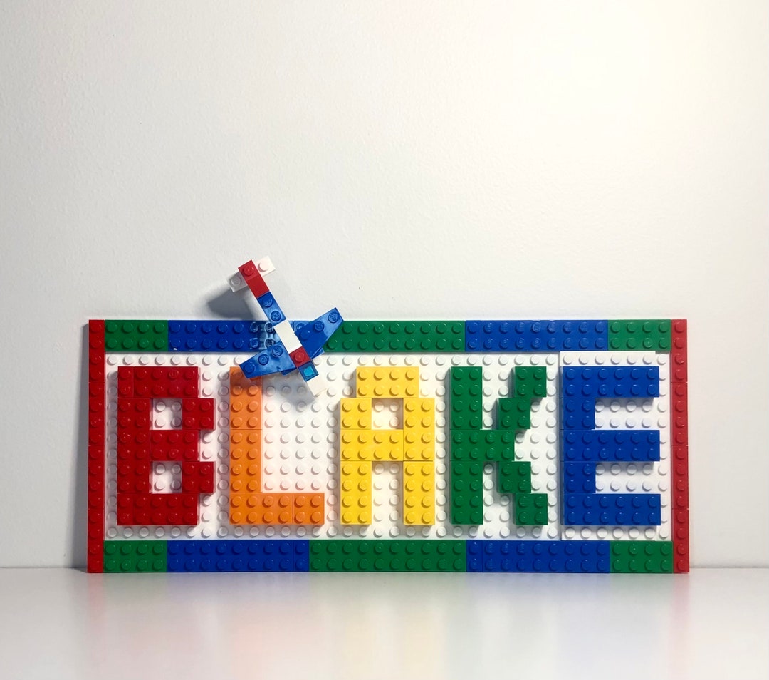 Custom NAME SIGN Made With LEGO® Bricks and Plates / Door or Wall Sign ...