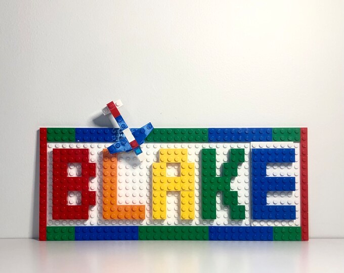 Custom NAME SIGN Made With LEGO® Bricks and Plates / Door or Wall Sign ...