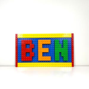 Custom LEGO® Brick Name Sign: Personalized Kids Room Decor - Etsy