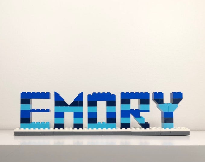 NAME SIGN Letters Made With LEGO® Bricks and Plates - Desk Name Plate ...