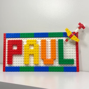 Custom LEGO Brick Name Sign – Personalized Kids Room Decor - Etsy