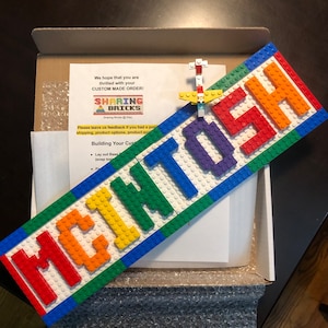 Custom NAME SIGN Made With LEGO® Bricks and Plates / Door or Wall Sign ...