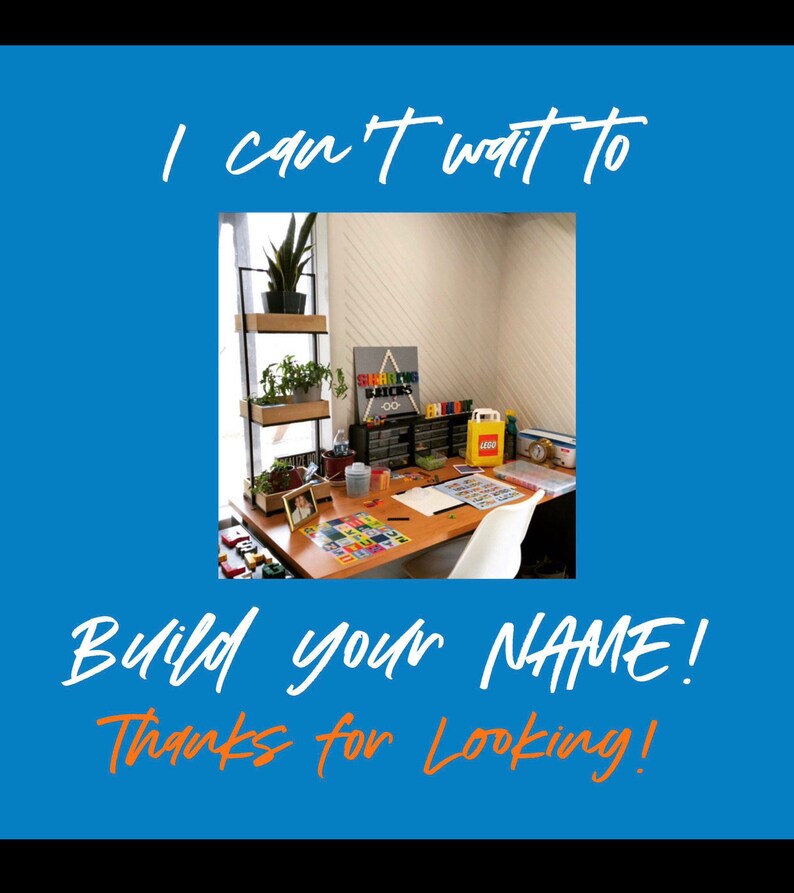 Custom NAME SIGN Made With LEGO® Bricks and Plates / Door or - Etsy