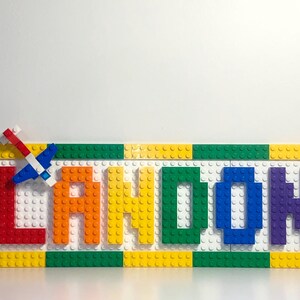 Custom NAME SIGN Made With LEGO® Bricks and Plates / Door or Wall Sign ...