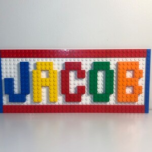 Custom NAME SIGN Made With LEGO® Bricks and Plates / Door or Wall Sign ...