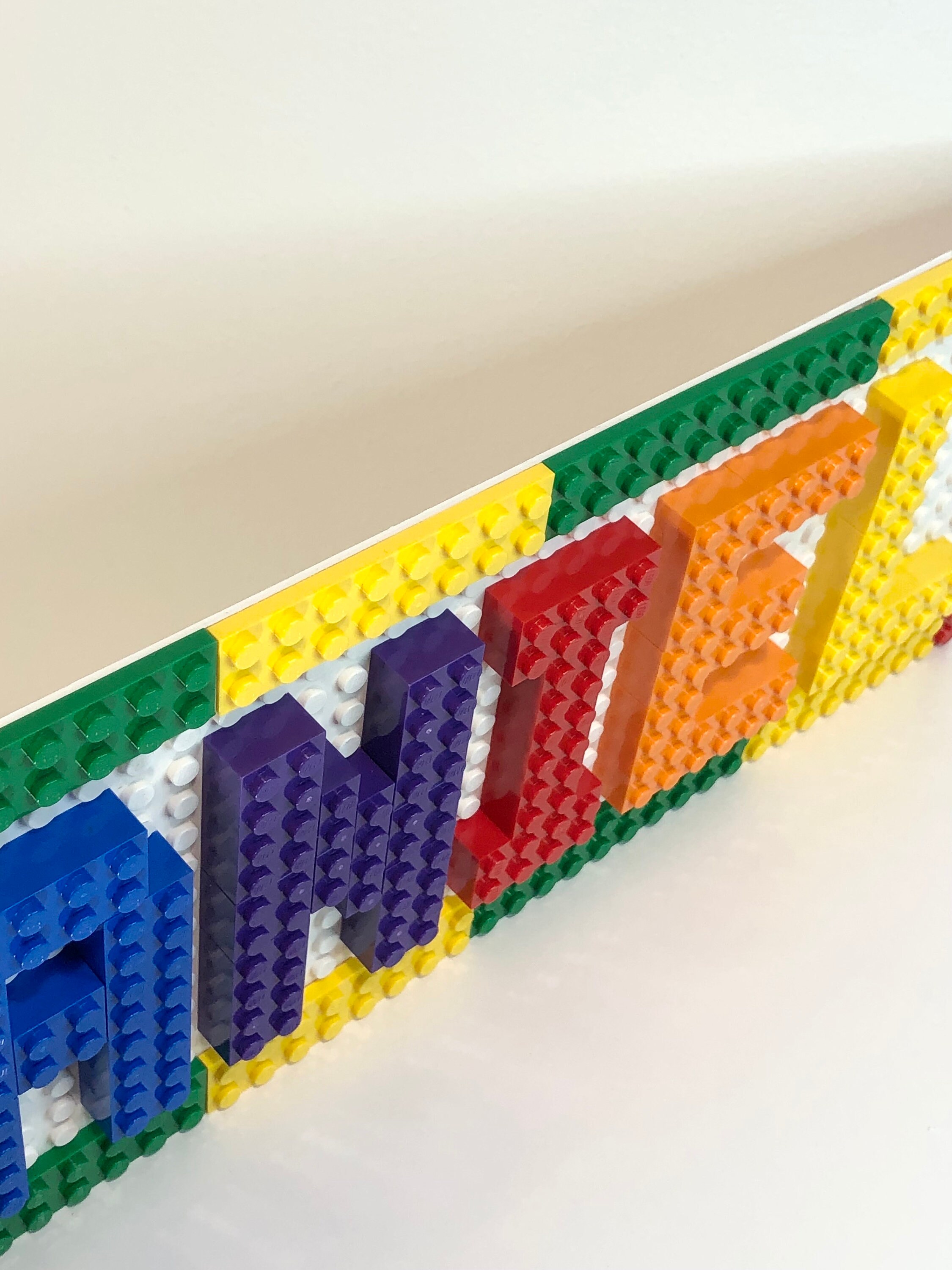 Custom NAME SIGN Made With LEGO® Bricks and Plates / Door or - Etsy