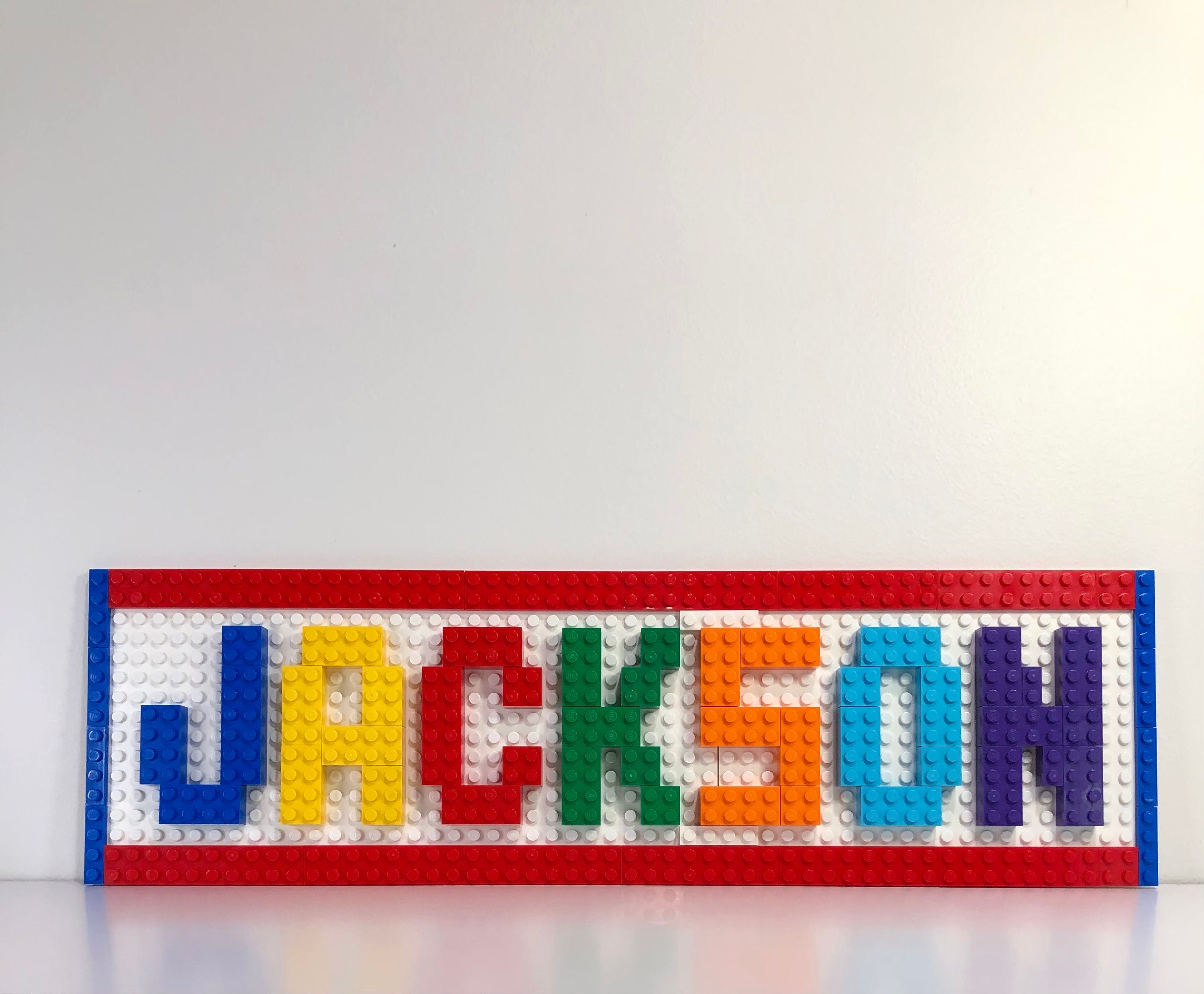 Custom NAME SIGN Made With LEGO® Bricks and Plates / Door or Wall Sign ...