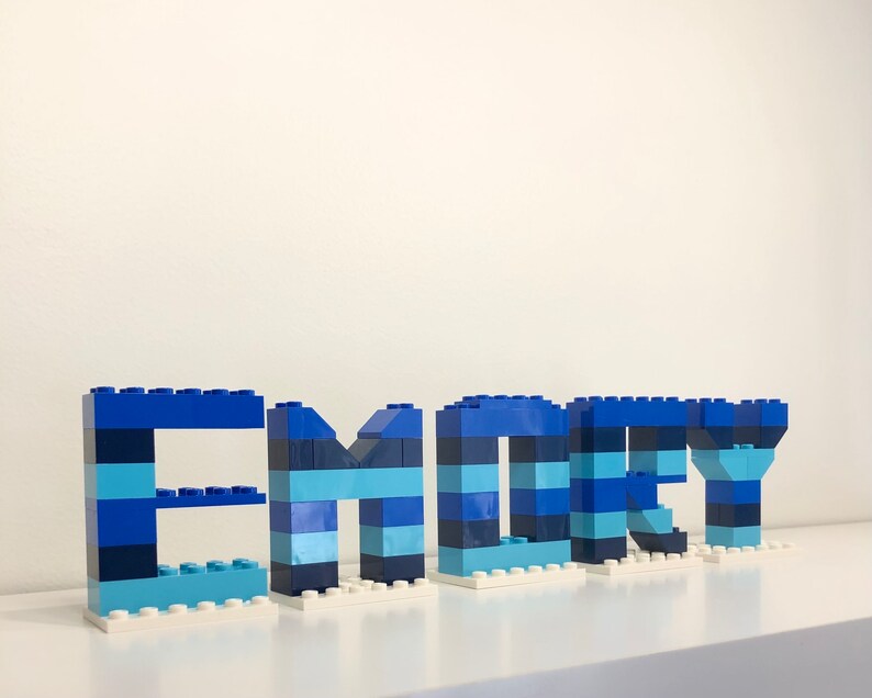 NAME SIGN Letters Made With LEGO® Bricks and Plates Desk Name Plate ...