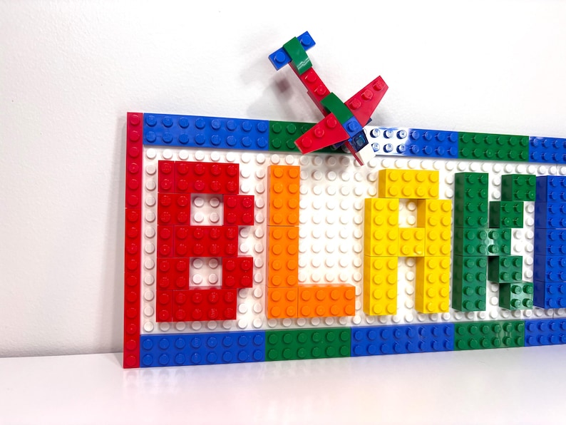 Custom LEGO® Brick Name Sign – Personalized Kids Room Decor - Etsy