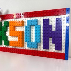 Custom LEGO® Brick Name Sign: Personalized Kids Room Decor - Etsy