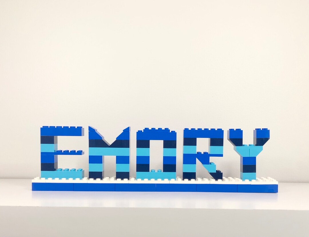 NAME SIGN Letters Made With LEGO® Bricks and Plates Desk Name Plate ...