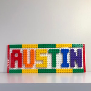 Custom NAME SIGN Made With LEGO® Bricks and Plates / Door or Wall Sign ...