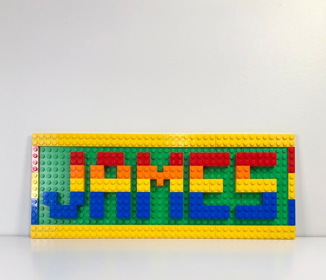 Custom NAME SIGN Made With LEGO® Bricks and Plates / Door or Wall Sign ...