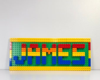 Custom NAME SIGN Made With LEGO® Bricks and Plates / Door or Wall Sign ...