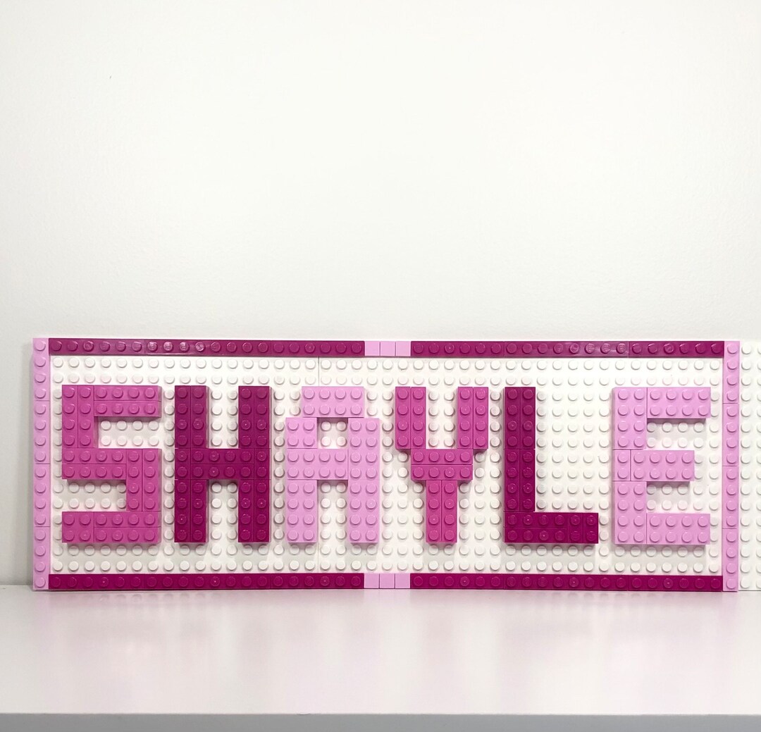 Custom NAME SIGN Made With LEGO® Bricks and Plates / Door or Wall Sign ...